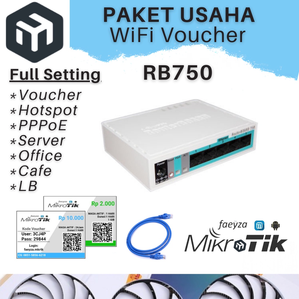 Mikrotik RB750 Full Setting Hotspot Voucher PPPoE RT RW Net | Shopee ...