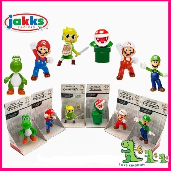 Super Mario and Friends Collectible Figures by Jakks Luigi Yoshi ...