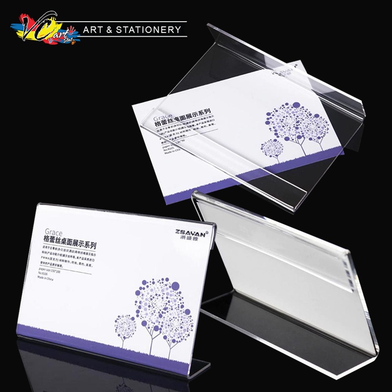 VC Art PVC L Shape Card Stand Price Display Price Tag Holder Pengepit ...