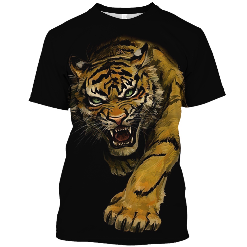Summer Fashion Animal Graphic T Shirts 3D Tiger Printed Men's TShirt ...