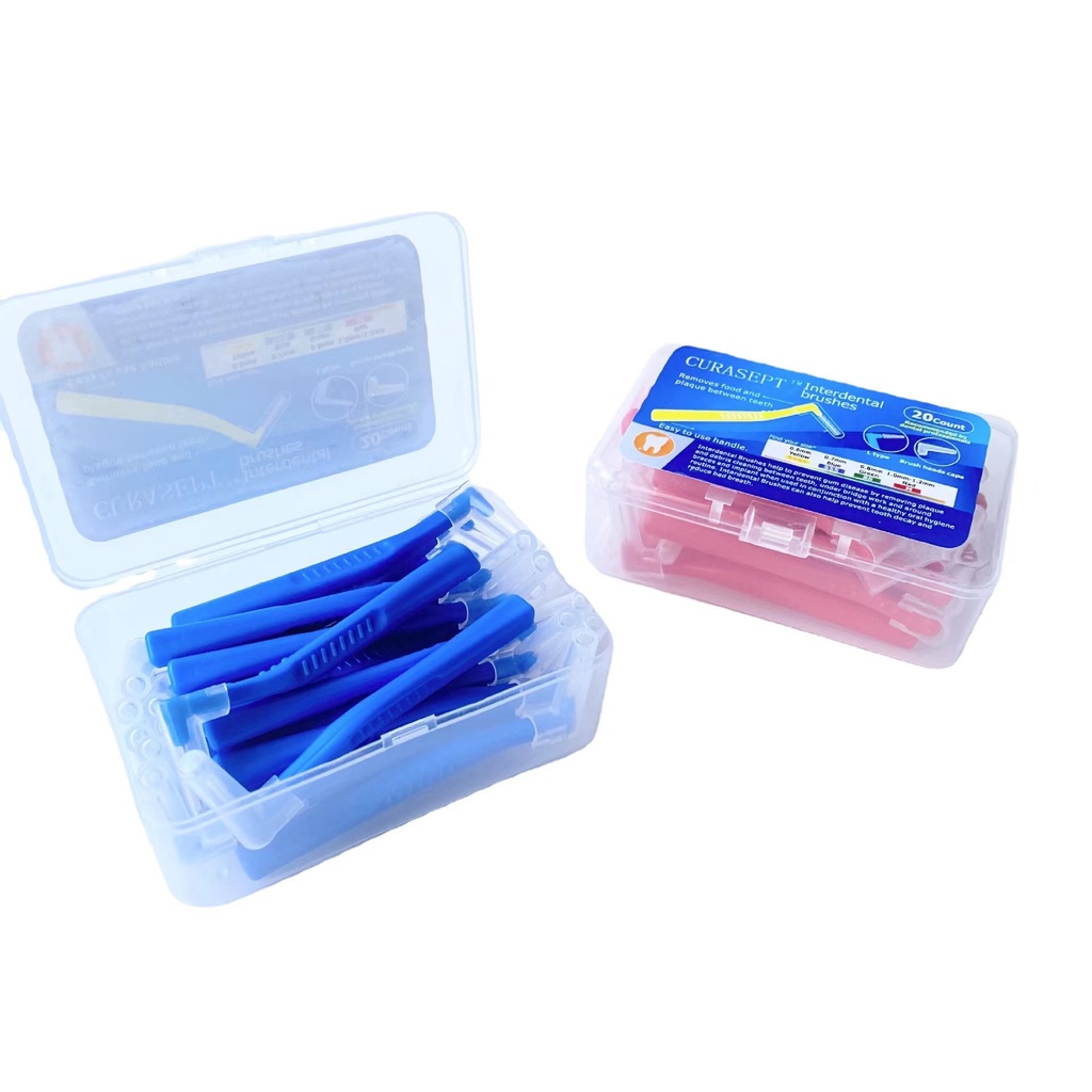 20 interdental floss sticks for L-shaped interdental gap cleaning ...
