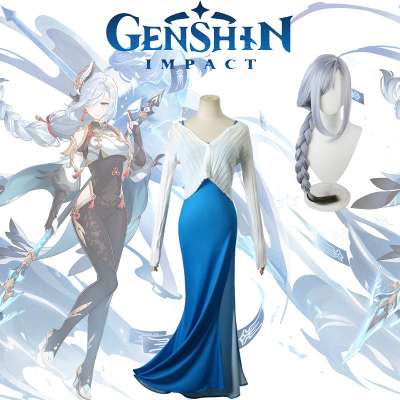 Halloween Genshin Impact Shenhe Outfits Fancy Costume Cartoon Game ...