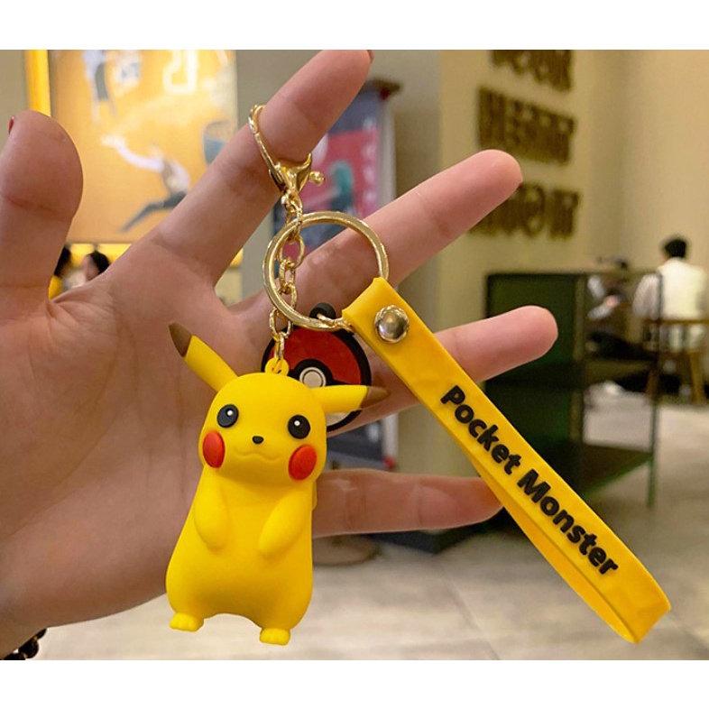 Pikachu and Friends Keychain Charmander Togepi Squirtle Cute Car ...