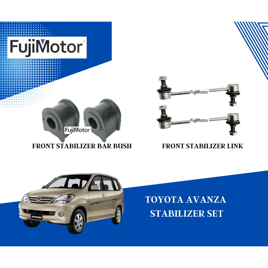 FUJIMOTOR STABILIZER LINK & BAR BUSH SET TOYOTA AVANZA F601 F602 RUSH ...