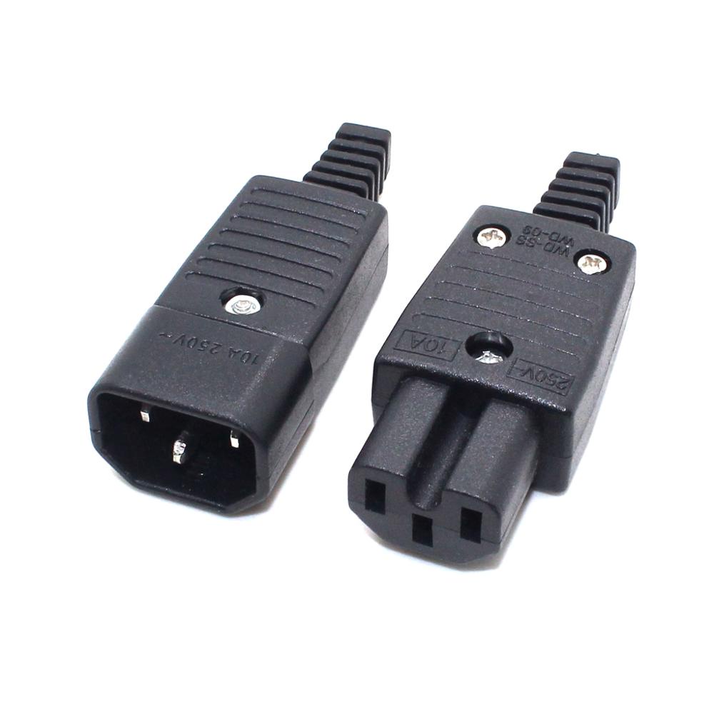 IEC C15 C14 C13 power connector 10A250V AC 3 prong electric plug ...