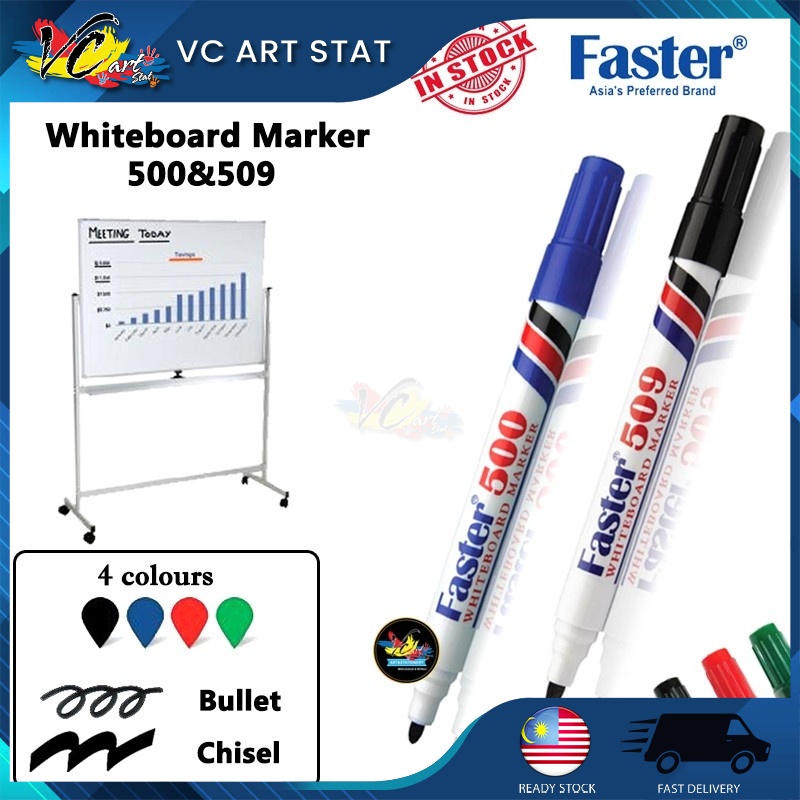 Faster Whiteboard Marker Bullet / Chisel Nib 500/509 (Per Piece ...