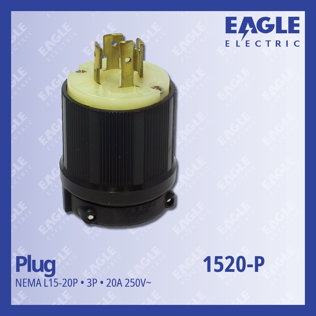 EAGLE 1520-P NEMA L15-20 Plug 3P 20A 250V~ | Shopee Malaysia