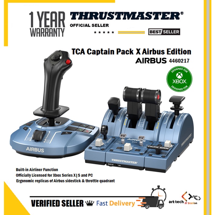 THRUSTMASTER TCA CAPTAIN PACK X AIRBUS EDITION SIDESTICK AND QUADRANT ...