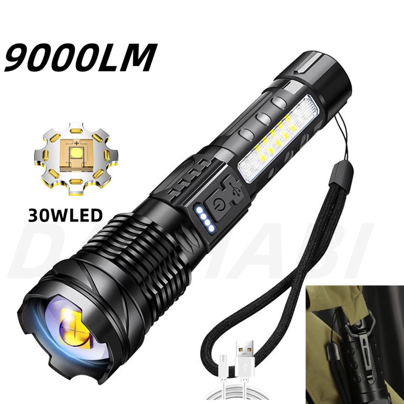 High Strong Laser Flashlight Super Bright Tactical 7 Mode Outdoor ...