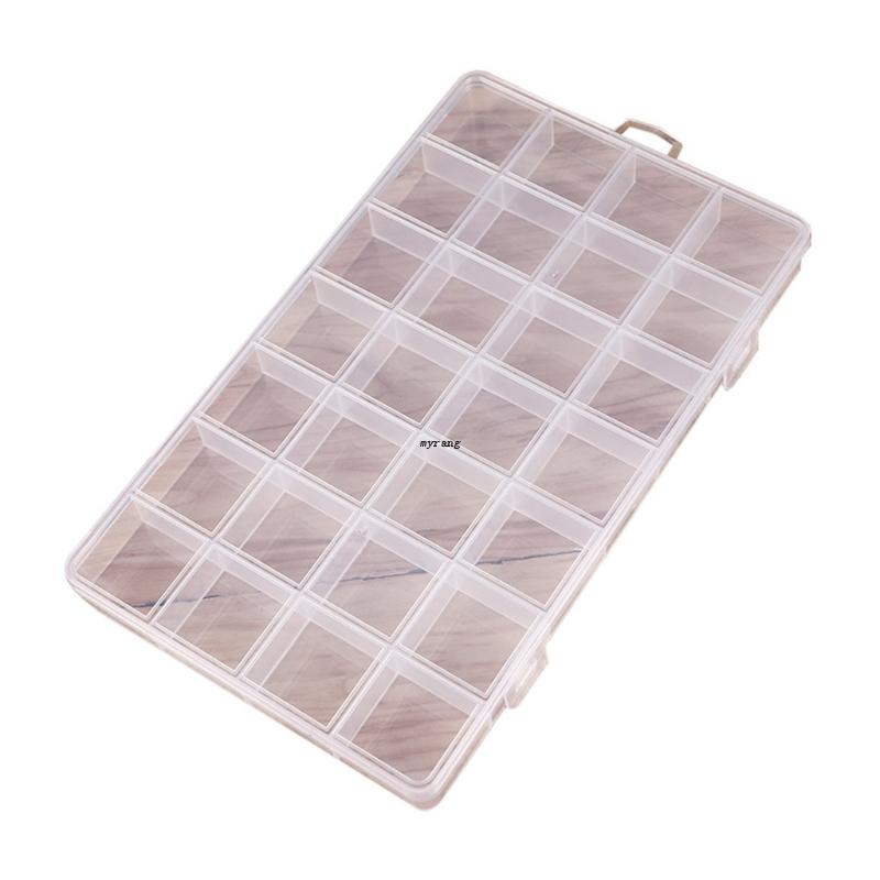 Large Plastic Organizer Box 28 Compartments Container Storage Box ...