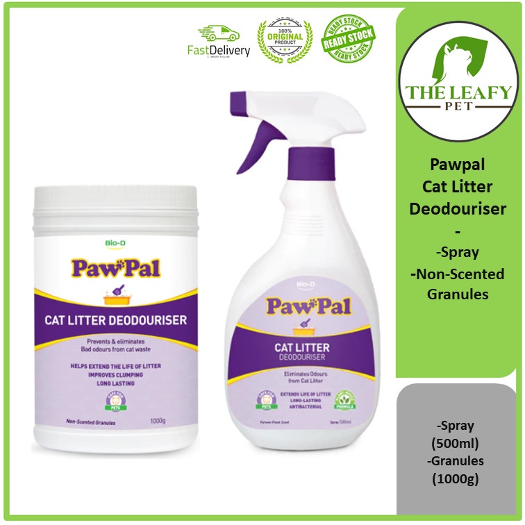 PAWPAL Cat Litter Deodouriser / Deodorizer - Spray 500ML / Non-Scented ...