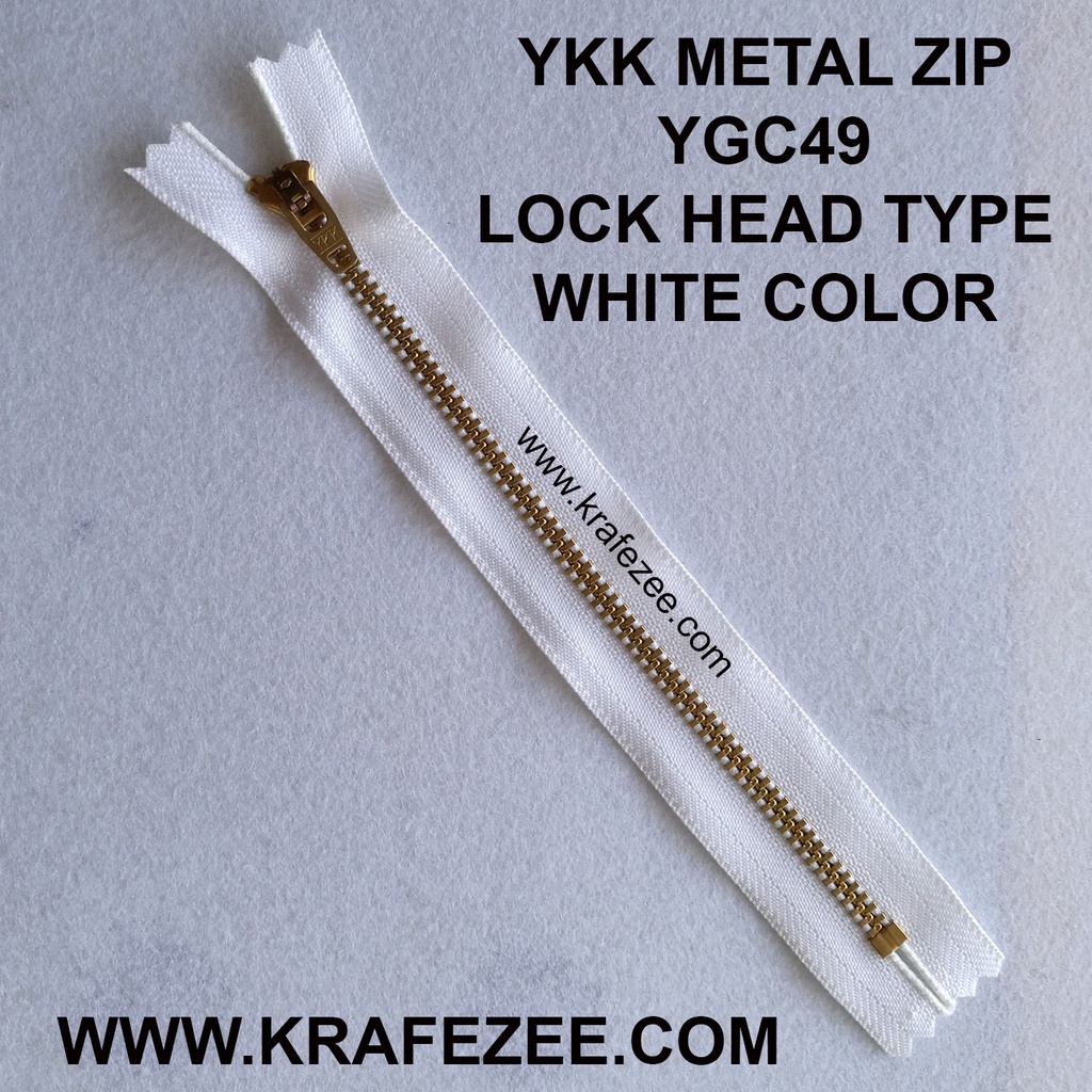 Zip Jeans Besi YKK Metal Jeans Zipper 6" White | Shopee Malaysia