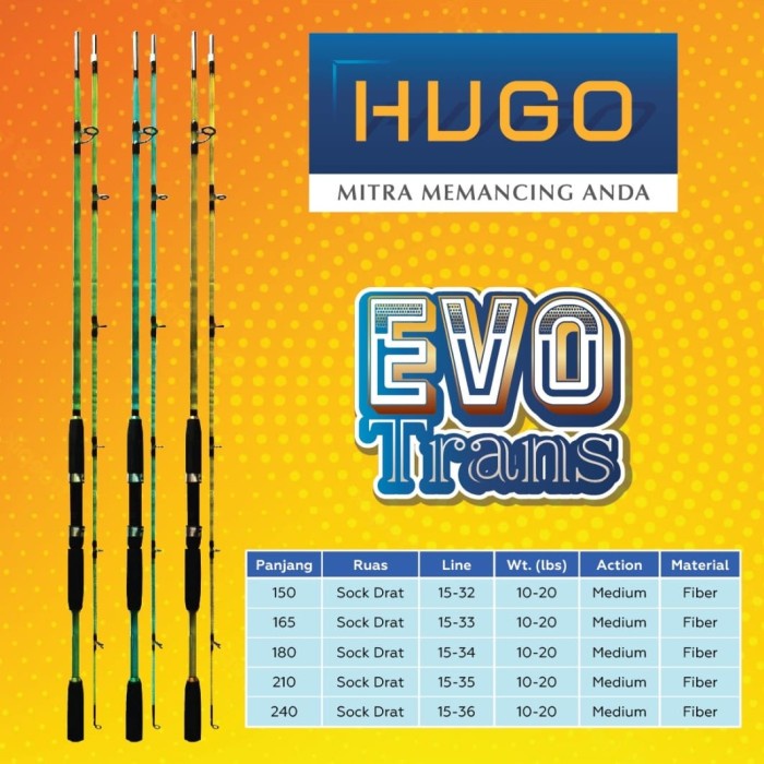 Hugo Evo Trans Drat 210 240 Clear Fiber Rod Drat | Shopee Malaysia