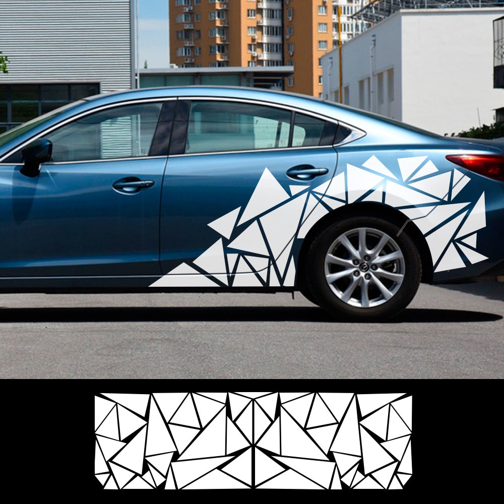 Car Tail Vinyl Triangle Stickers For Audi A4 A3 BMW Ford Renault Dacia ...