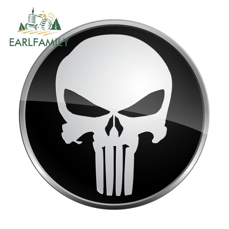 EARLFAMILY 13cm Punisher Car Stickers Body for Car Windshield Vinyl ...