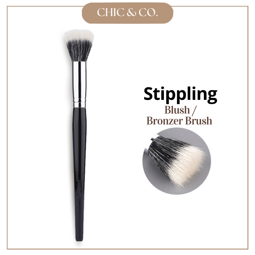 Stippling Blush Flat Head Brush Contour Brush Bronzer Makeup Brushes ...