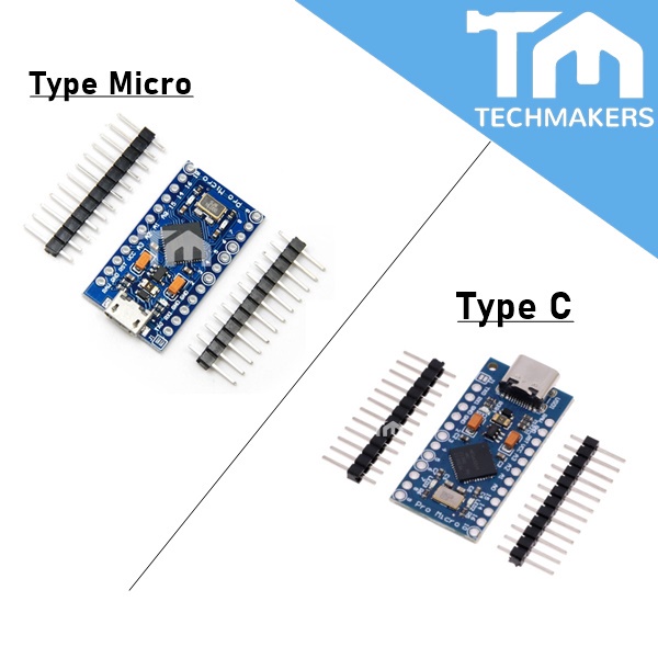Arduino Pro Micro / Type C M ATmega32U4 5V 16MHz Solderless ProMicro ...