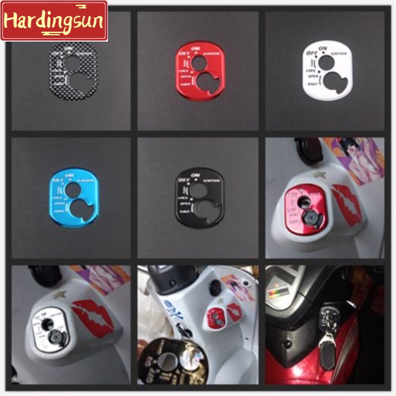 Hardingsun Aluminum Ignition Switch Key Lock Cover Metal Sticker For ...