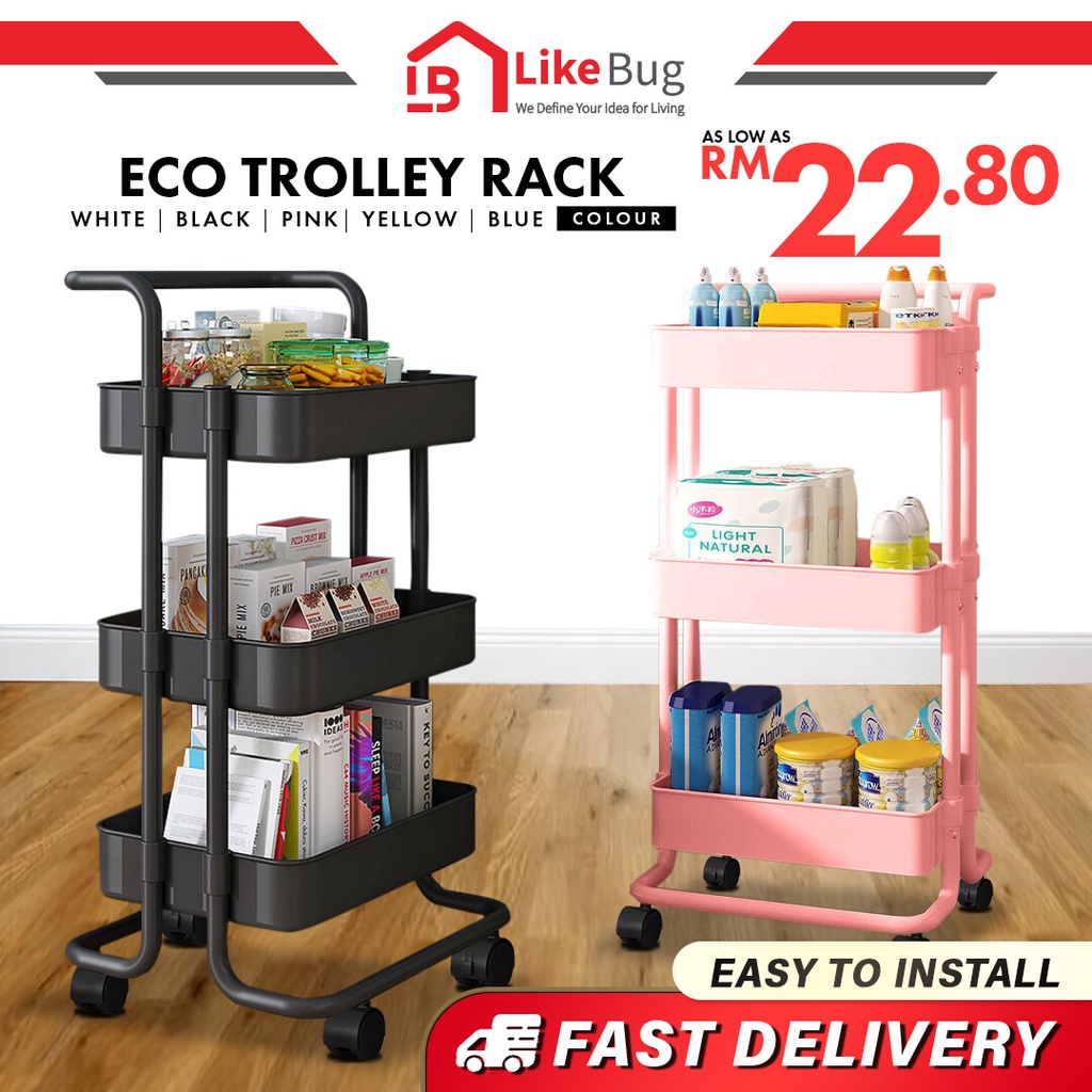 ⚡️LIKE BUG⚡️ECHO 3 Tier / 4 Tier Multipurpose Trolley Rack / TROLLEY ...