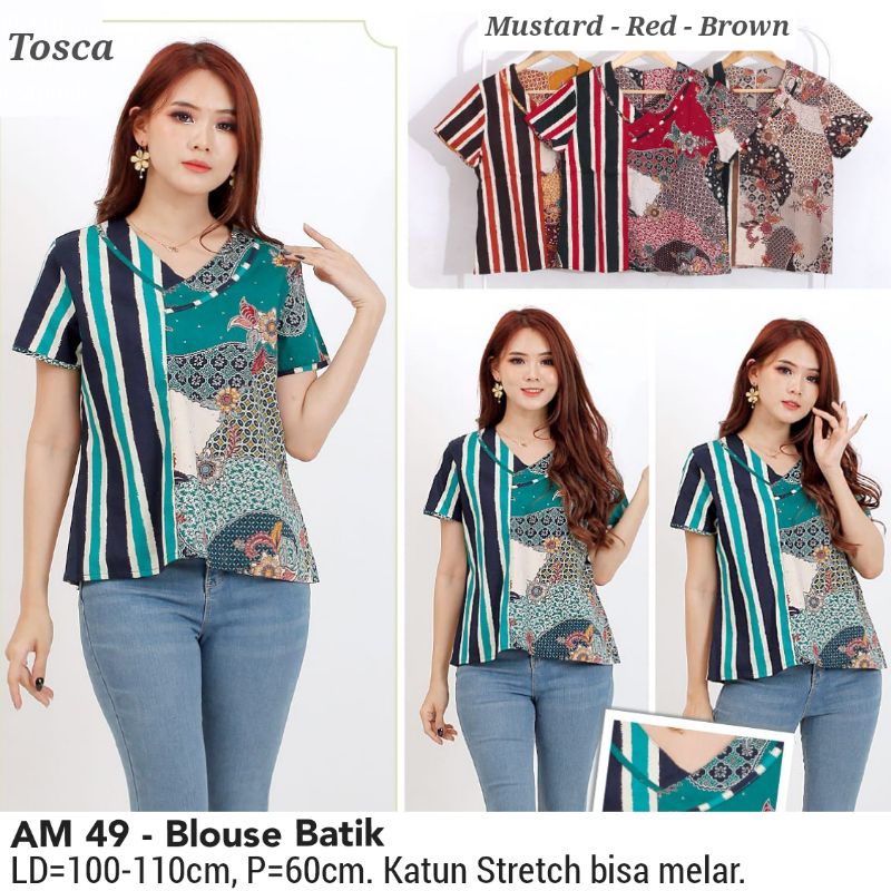 MARISA BATIK BLOUSE OFFICE WORK TOP 49 WOMEN'S ETHNIC CLOTHES FOR GIRLS ...