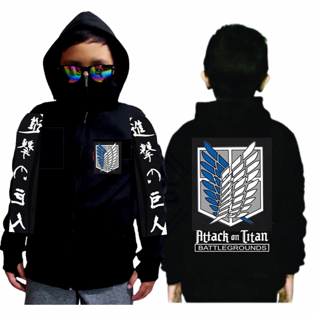 Free Name Jacket AOT Boys Attack On Titan Anime japan | Shopee Malaysia