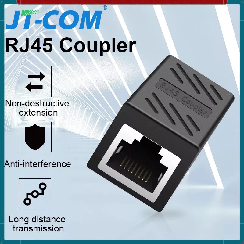 JT-COM 1 PC RJ45 Female to Female LAN Network Connector 2 Way Network ...