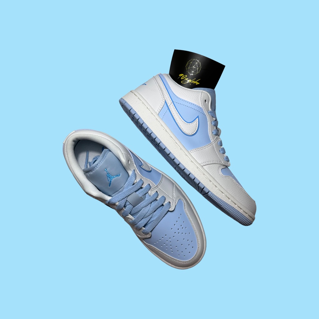 Nike Air Jordan 1 Low Reverse Ice Blue (W) | Shopee Malaysia