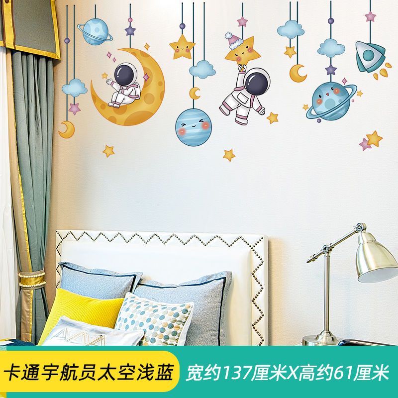 Muka dinding aksesori stiker angkasawan dinding stiker angkasa planet ...