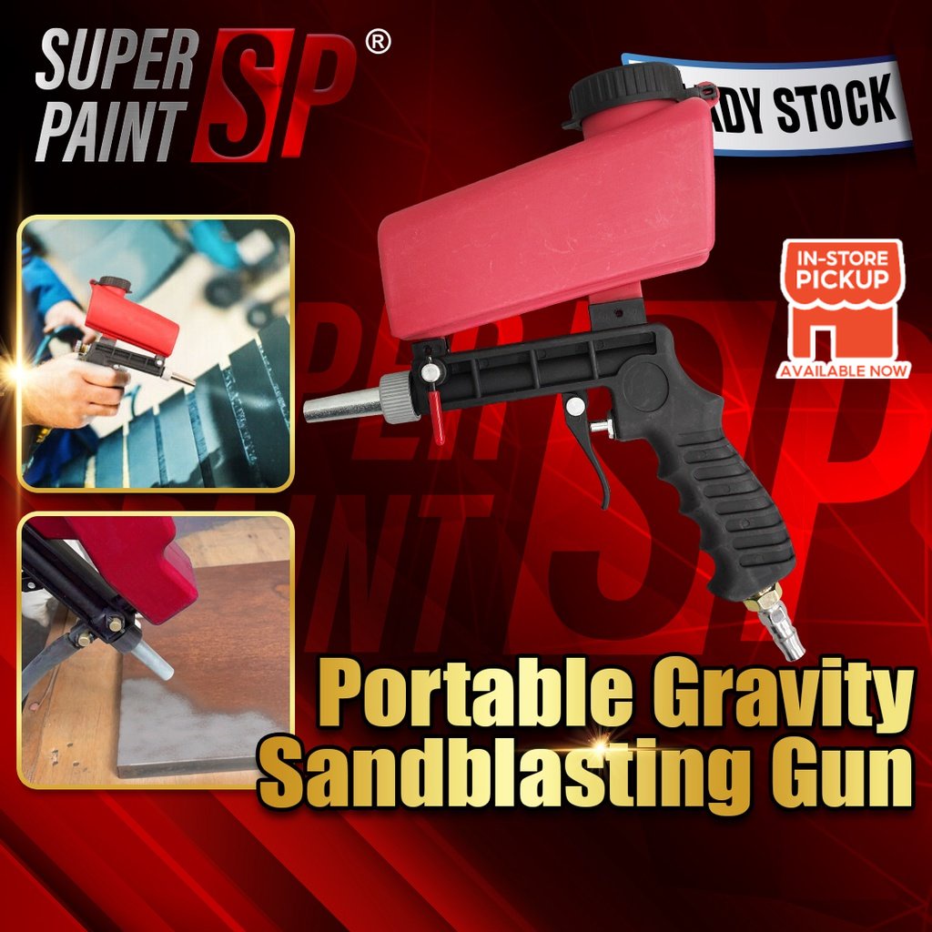 90psi Portable Gravity 【 Sandblasting Gun 】 Pneumatic Mini Aerodynamic ...