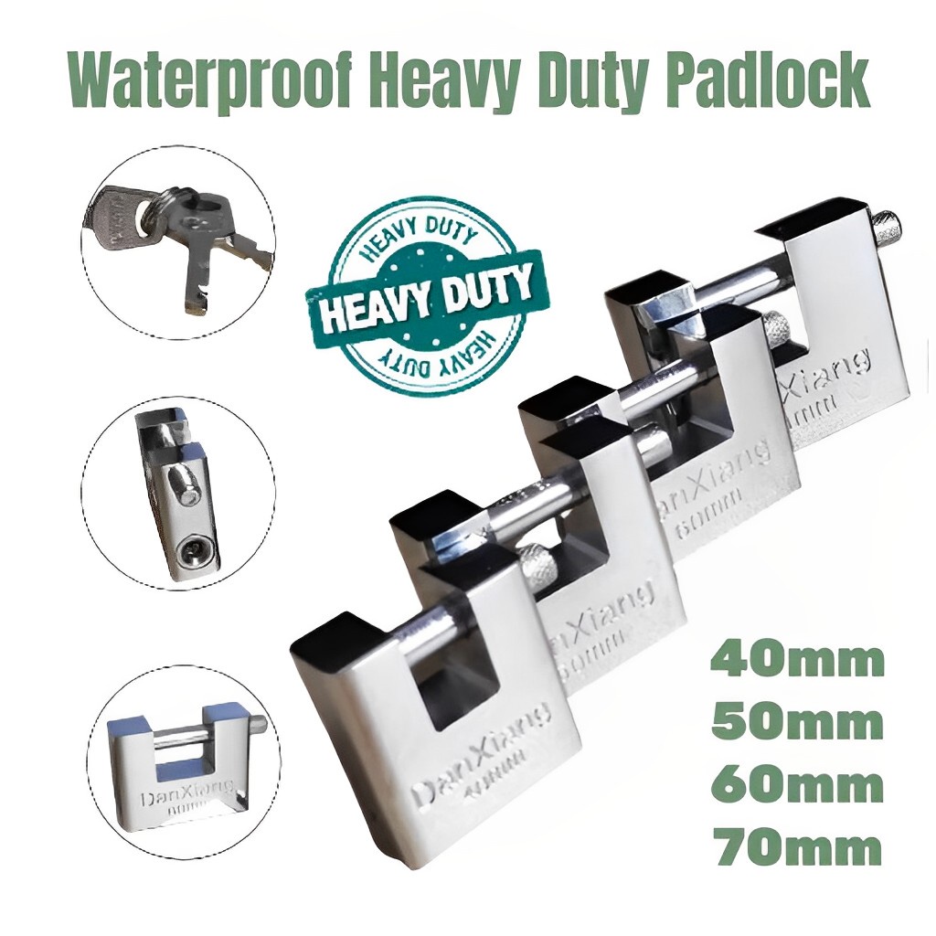 Waterproof Heavy Duty Padlock Horizontal Opening Anti-Shear Anti-Theft ...