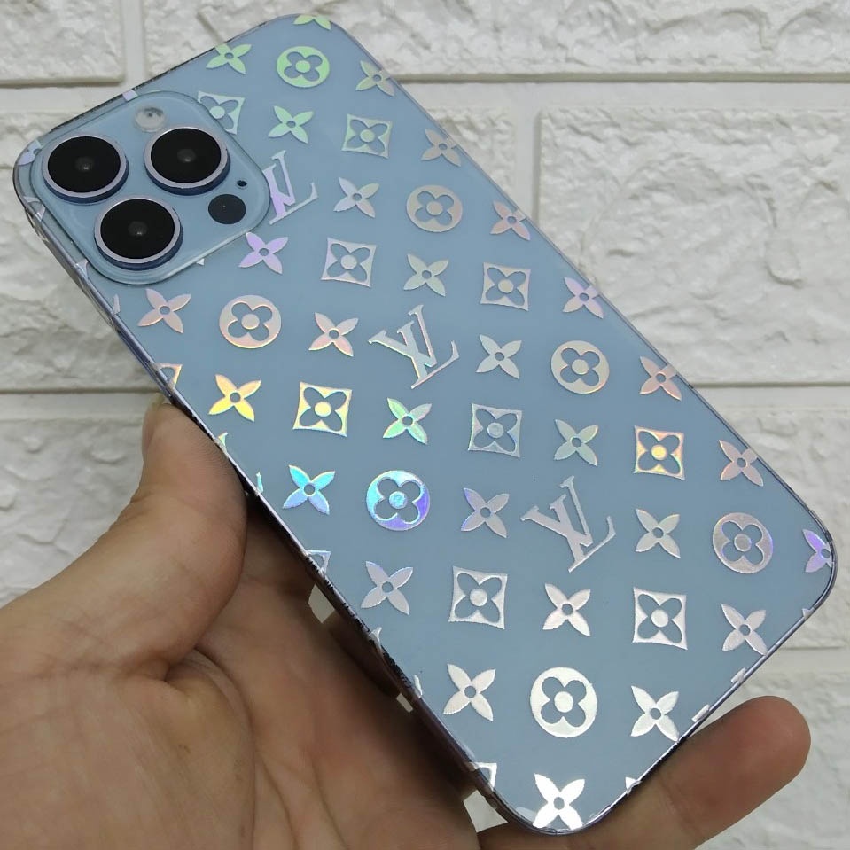 PPF Iphone stickers with glitter pattern LV 5/5s to 14promax full back ...