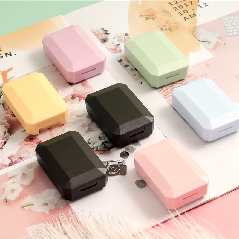 EYESHARE There Is A Mirror in The Square Contact Lens Box with A Flip ...