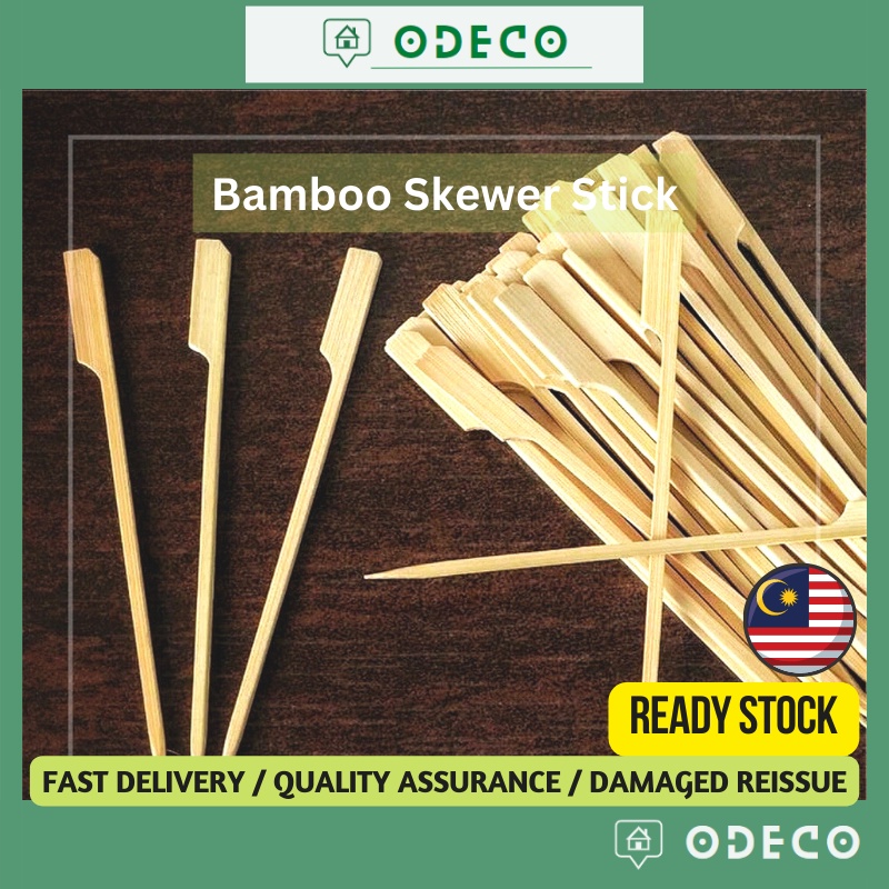 ODECO 50pcs/100pcs Pencucuk Makanan Bakar Rebus Oden Korean Bamboo ...
