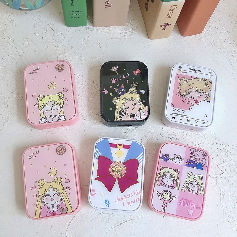 EYESHARE A Set of Beautiful Girl Soldier Contact Lens Case Storage Box ...