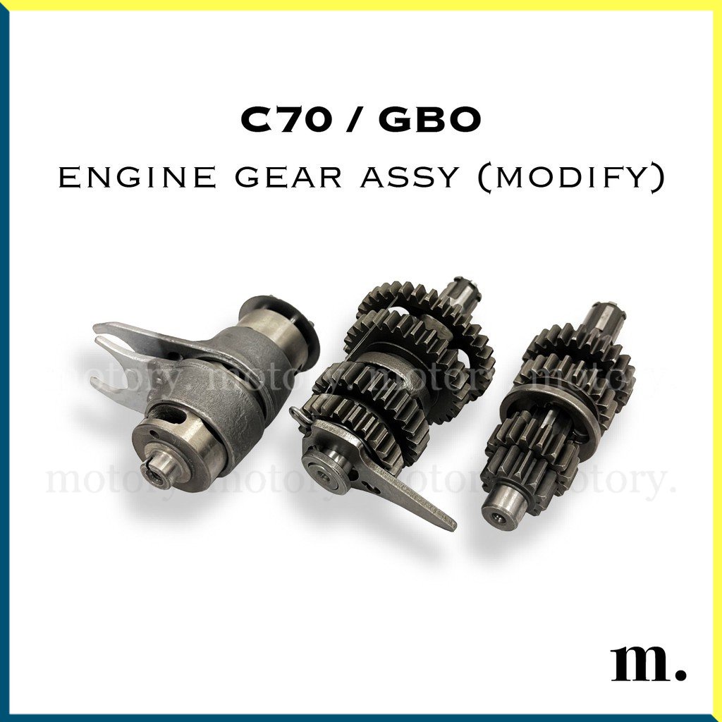 HONDA C70 / GBO - ENGINE GEAR ASSY (MODIFY 4 SPEED) MODIFIED COMPLETE ...
