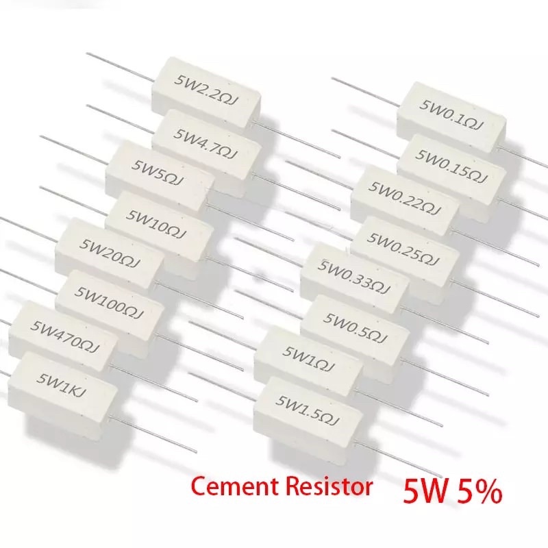 5W 5% Resistor Cement Resistance0.1 ~ 10K Ohm R Tile | Shopee Malaysia