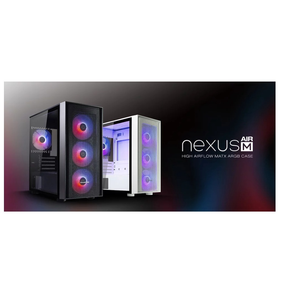 TECWARE NEXUS AIR M MATX ARGB SIDE TEMPERED GLASS PANEL CASE / DESKTOP ...