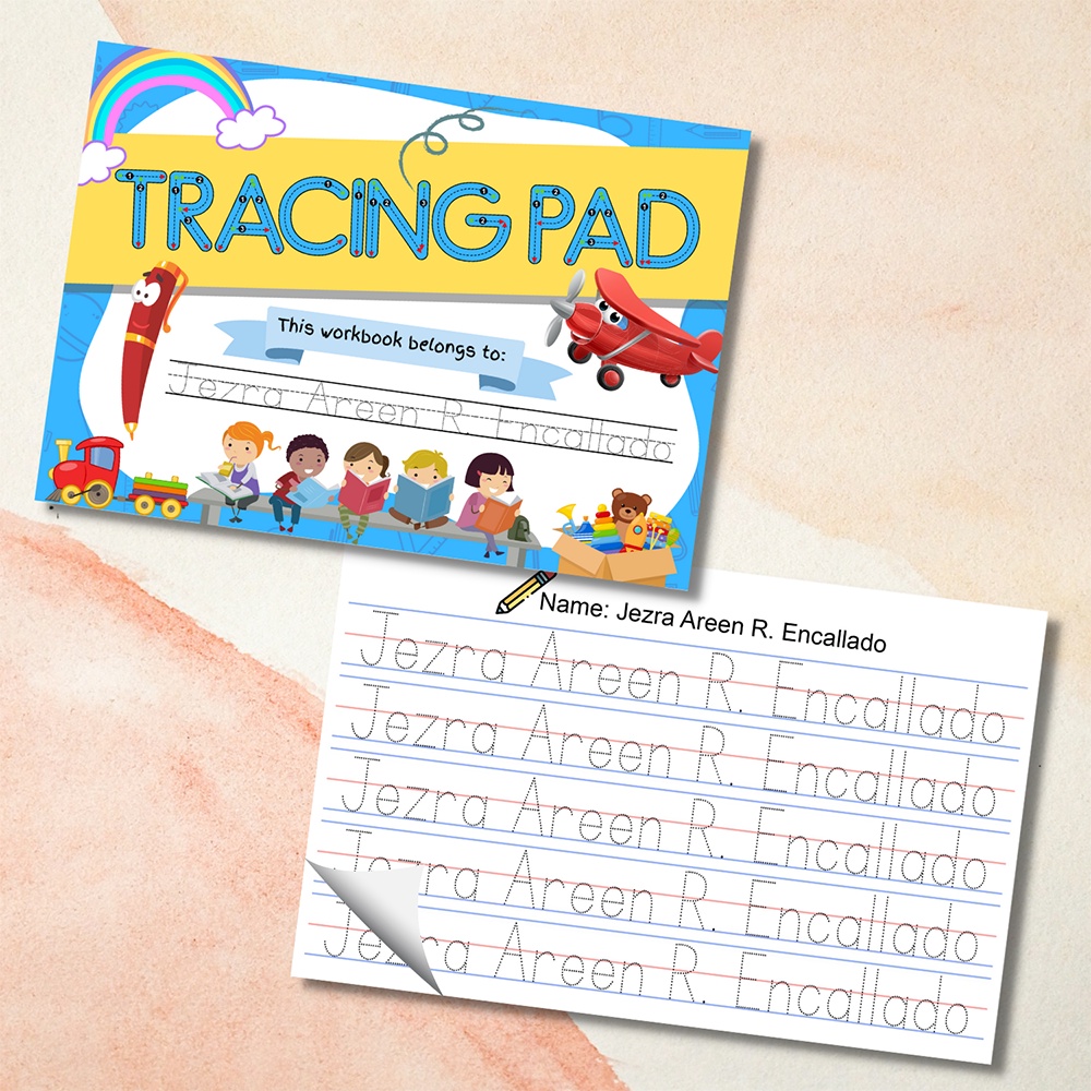 Personalized Name Tracing Pad Activities Alphabet, Numbers, Name, Shape ...