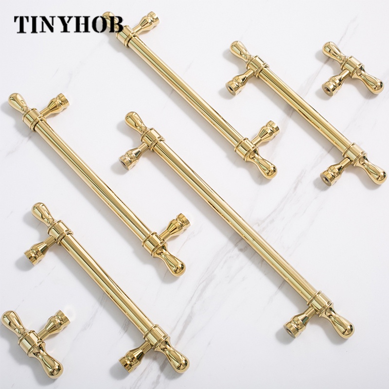 Bright Silver Cabinet Door Handles and Knobs Gold Drawer Pulls Vintage ...