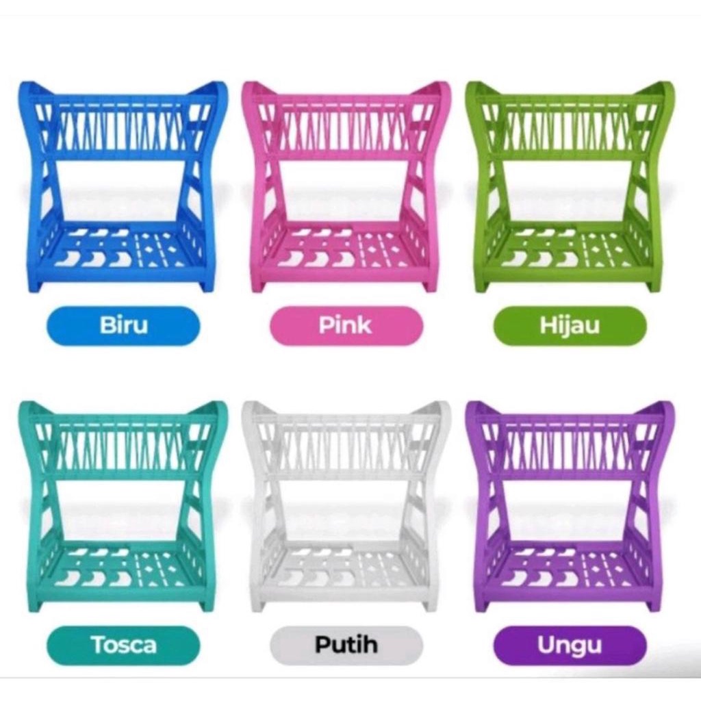 2-tier Plastic Dish Rack MINI TRI J Multipurpose Multifunction KITCHEN ...