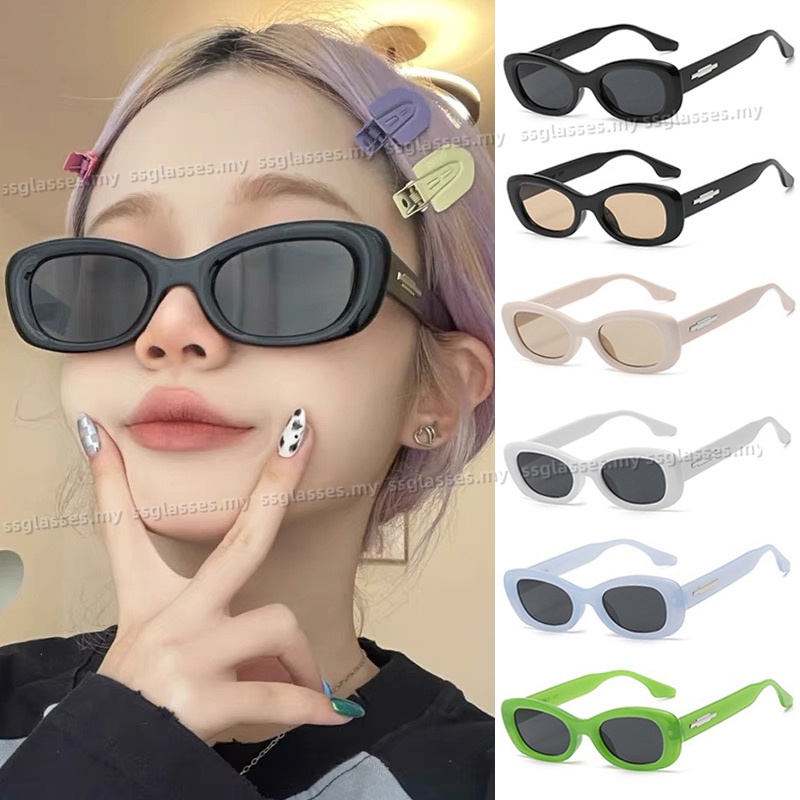 New Retro Cats Eye Sunglasses Fashion Oval Sun Glasses Shade Shopee