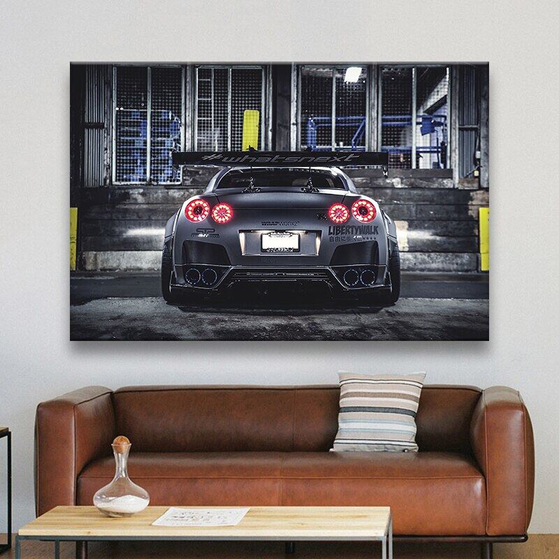 Nissan GTR modified JDM sports car poster car wallpaper HD prints ...