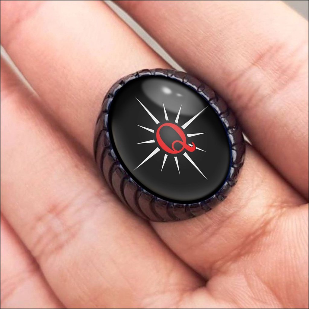 [EZ Art] Men's Ring TITANIUM LOGO Q Sogan SILAT Swordsman KERA SAKTI ...