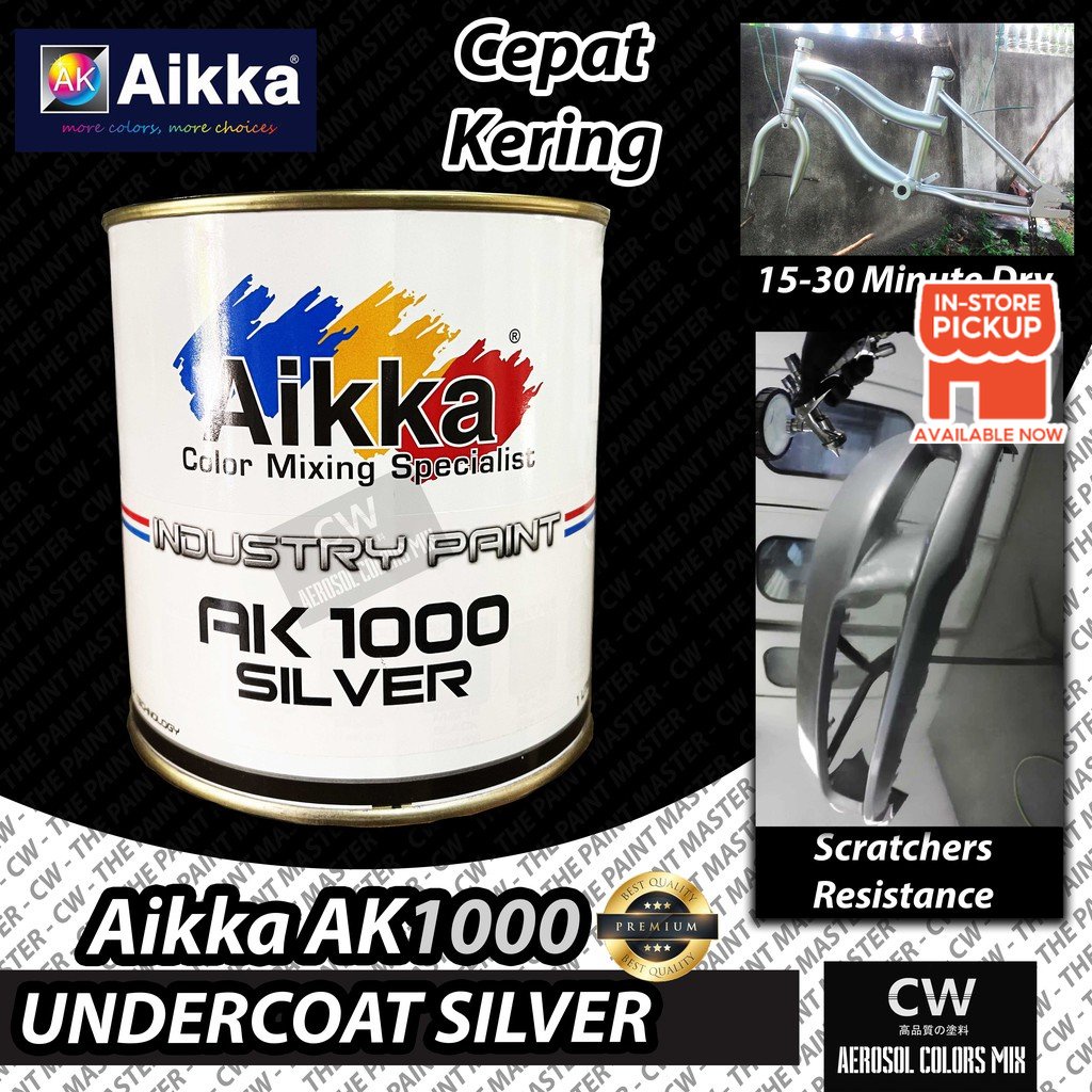 [ AK 1000 SILVER ] Aikka Undercoat Silver For Car Motor Kereta Base ...