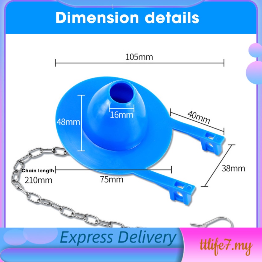 1pcs Universal Toilet Drain Valve Flush Replacement Rubber Flapper ...