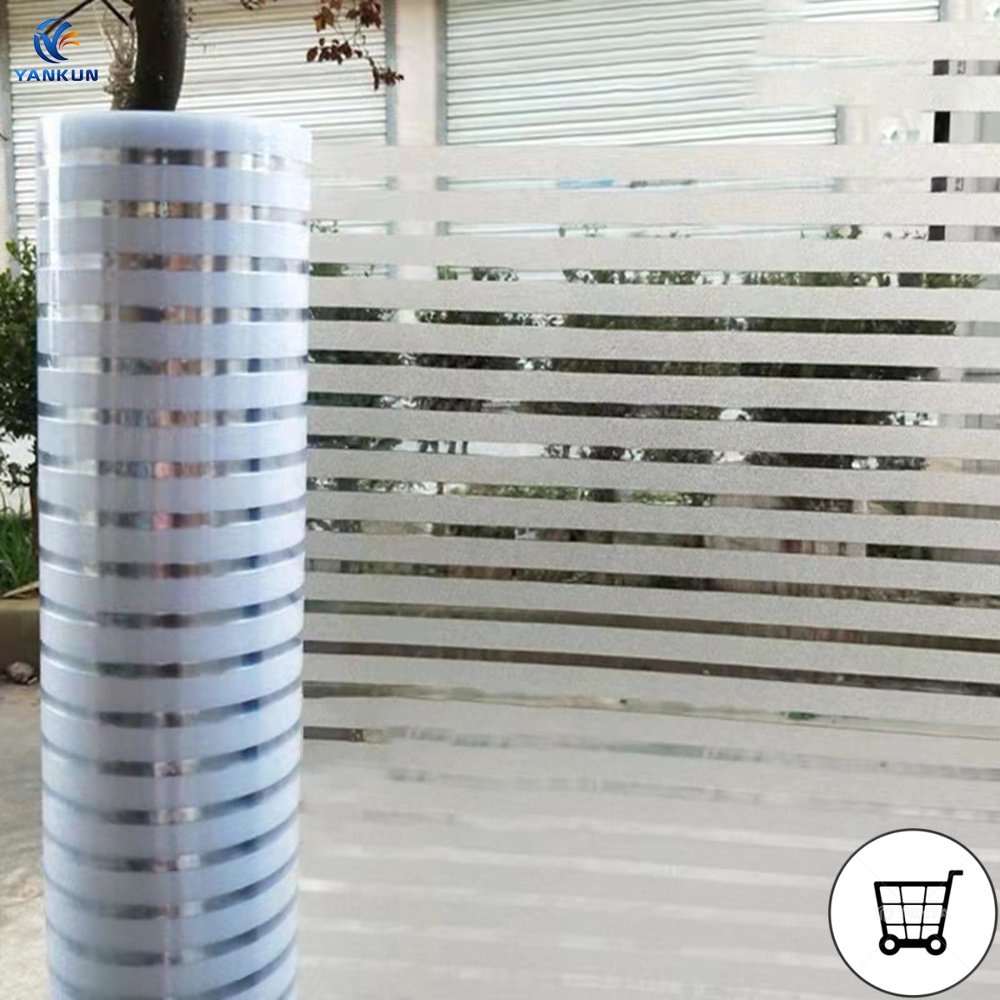 F2 Striped Frosted Glass Sticker Office Bathroom Decorative Film ...