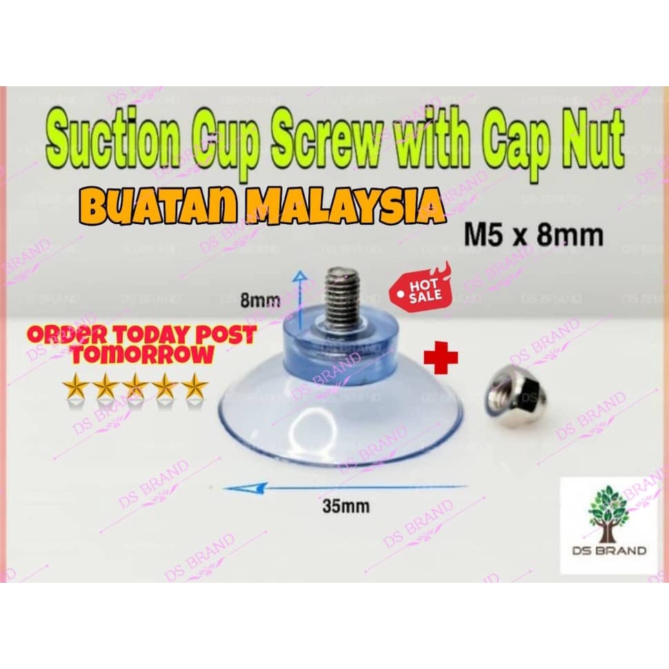 🔥Ready Stock🔥 NEW Suction Cup Screw Come With Cap Nut, Suction Cup ...