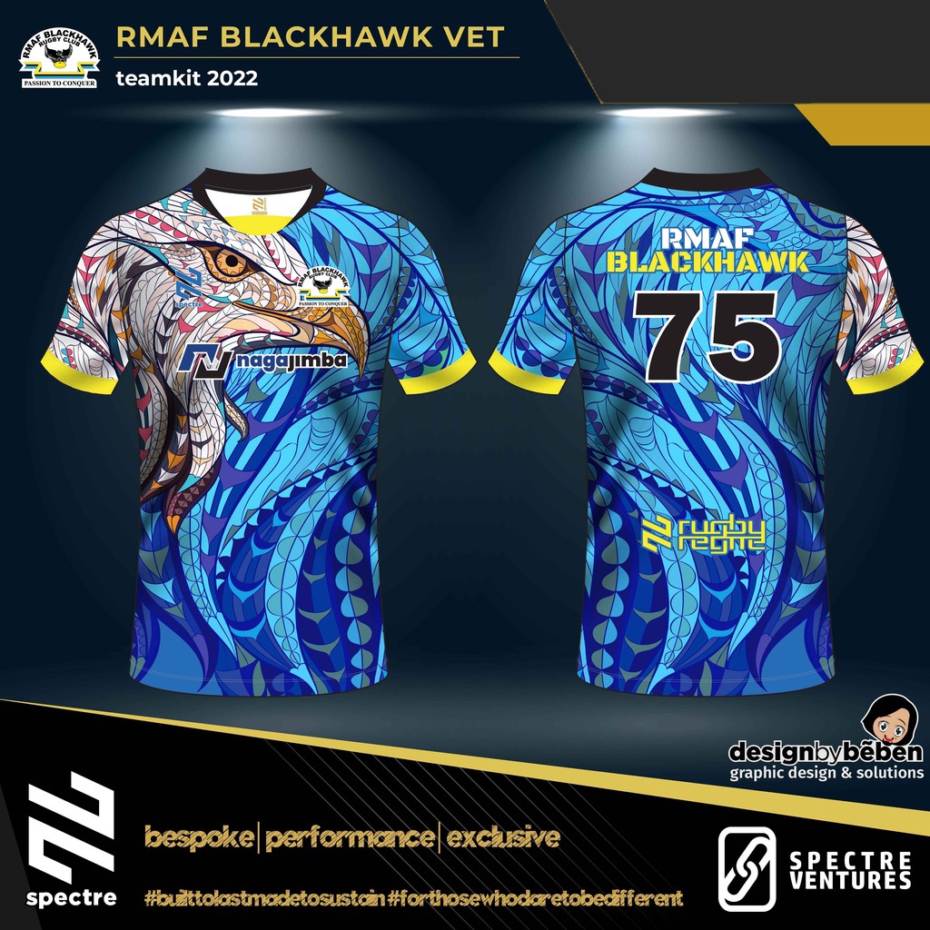 BLACKHAWK Ragbi Jersey 2025 Malaysia Rugby Jersey Jersi Baju Lelaki Men ...