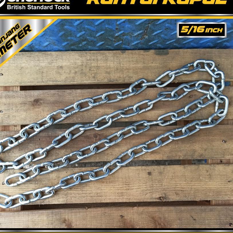 Galvanized Iron / Ship Chain 8 mm ( 5/16 inch) 2 meters long | Shopee ...