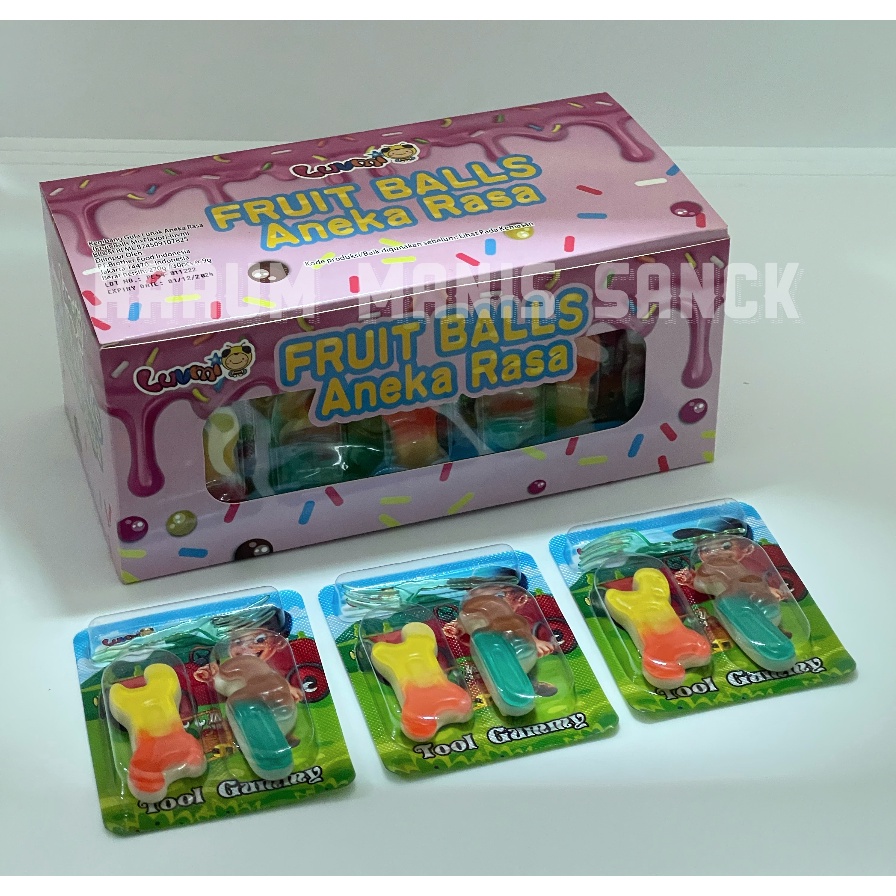 Mixed Fruit Balls Tools Gummy Soft Candy Various Flavors 30pcs x 9 gr ...